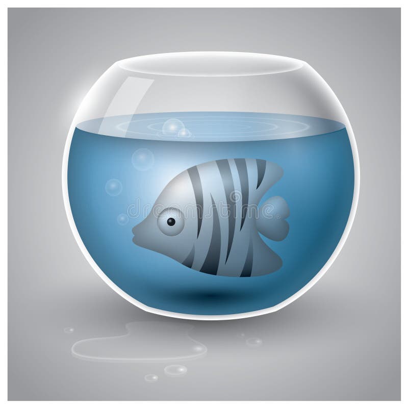 Fish Bowl. Vector Illustration Decorative Design Stock Vector ...