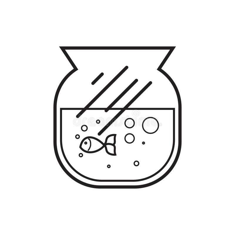 Fish Bowl. Vector Illustration Decorative Design Stock Vector ...
