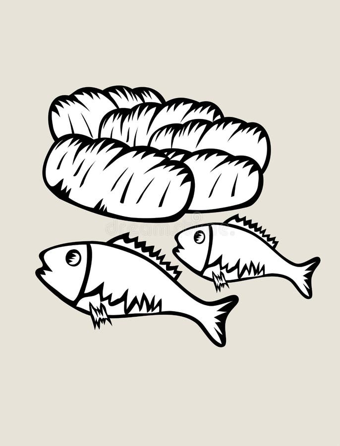 5 Bread 2 Fish Stock Illustrations – 7 5 Bread 2 Fish Stock ...