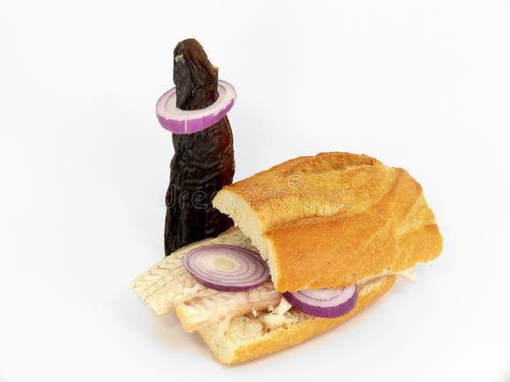 Fish bread rolls stock image. Image of onions, food, roll - 37721175