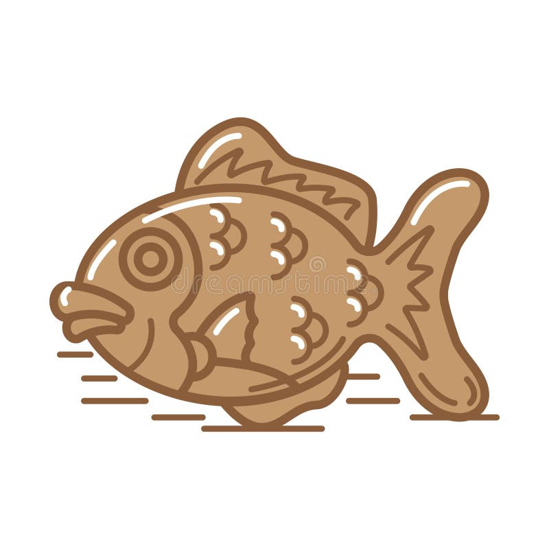 Fish Bread. Vector Illustration Decorative Design Stock Vector ...
