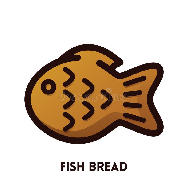 Fish Bread. Vector Illustration Decorative Design Stock Vector ...