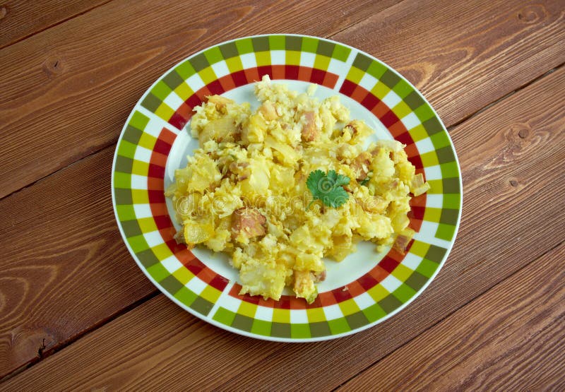 Fish and brewis stock image. Image of scrunchions, pickles - 48287783