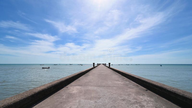 Fish Bridge with Endless Horizon at Chanthaburi Stock Video - Video of ...