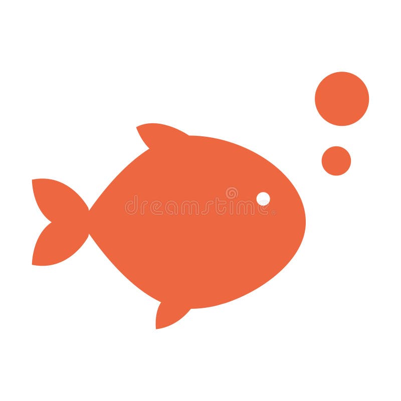 Fish with Bubbles. Vector Illustration Decorative Design Stock Vector ...
