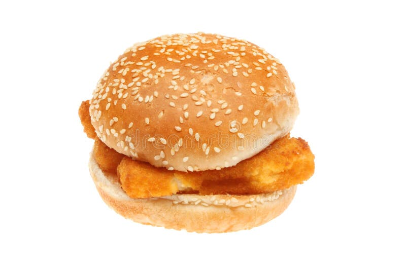 Fish burger isolated stock image. Image of bread, sandwich - 94185211