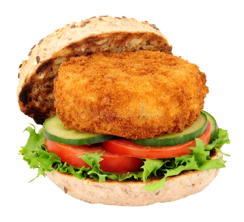 Fish Cake Sandwich stock image. Image of bread, tartar - 110446569