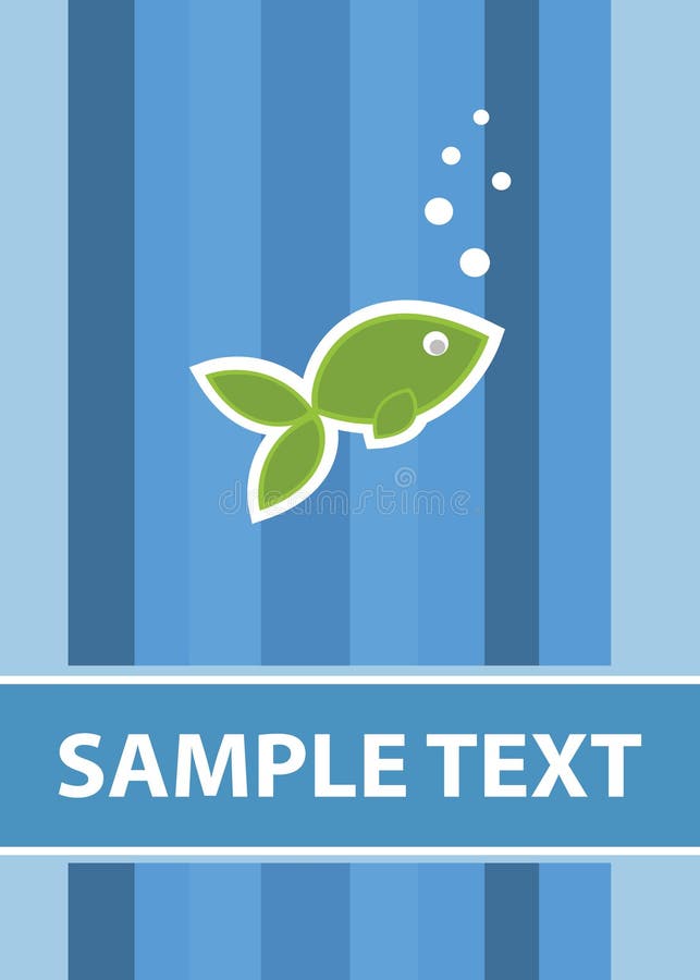 Fish card template stock vector. Illustration of greeting - 10545527