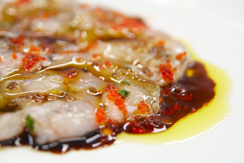 Fish carpaccio stock photo. Image of healthy, vinegar - 11648836