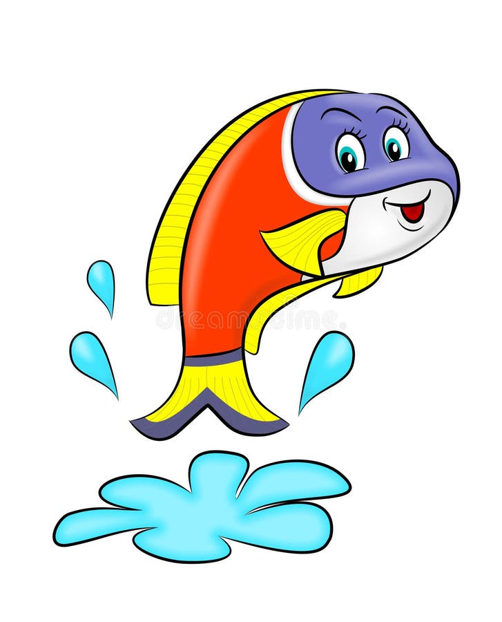 Fish cartoon stock illustration. Illustration of move - 11068278