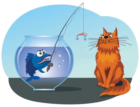 Cat Catch Fish Stock Illustrations – 688 Cat Catch Fish Stock ...