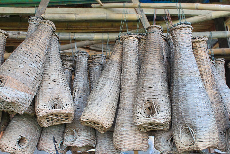 Fish Catching Coop in Thailand for Pattern Stock Photo - Image of ...