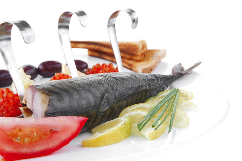 Fish and caviar stock photo. Image of plate, golden, salmon - 14961354