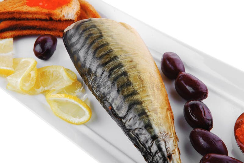 Fish and caviar on toast stock photo. Image of food, rare - 36710782