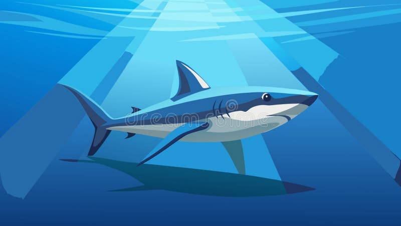 Fish Character. Funny Shark. Comic Sharks Emotions. Shark Mascot Stock ...