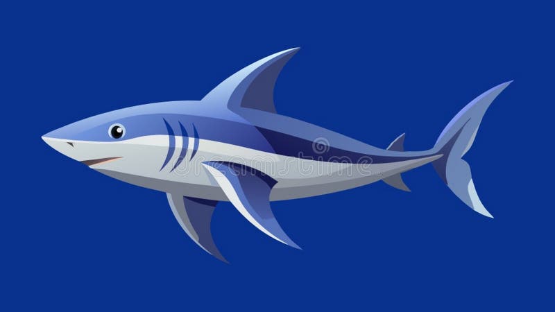 Fish Character. Funny Shark. Comic Sharks Emotions. Shark Mascot Stock ...