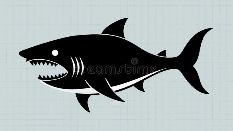 Fish Character. Funny Shark. Comic Sharks Emotions. Shark Mascot Stock ...