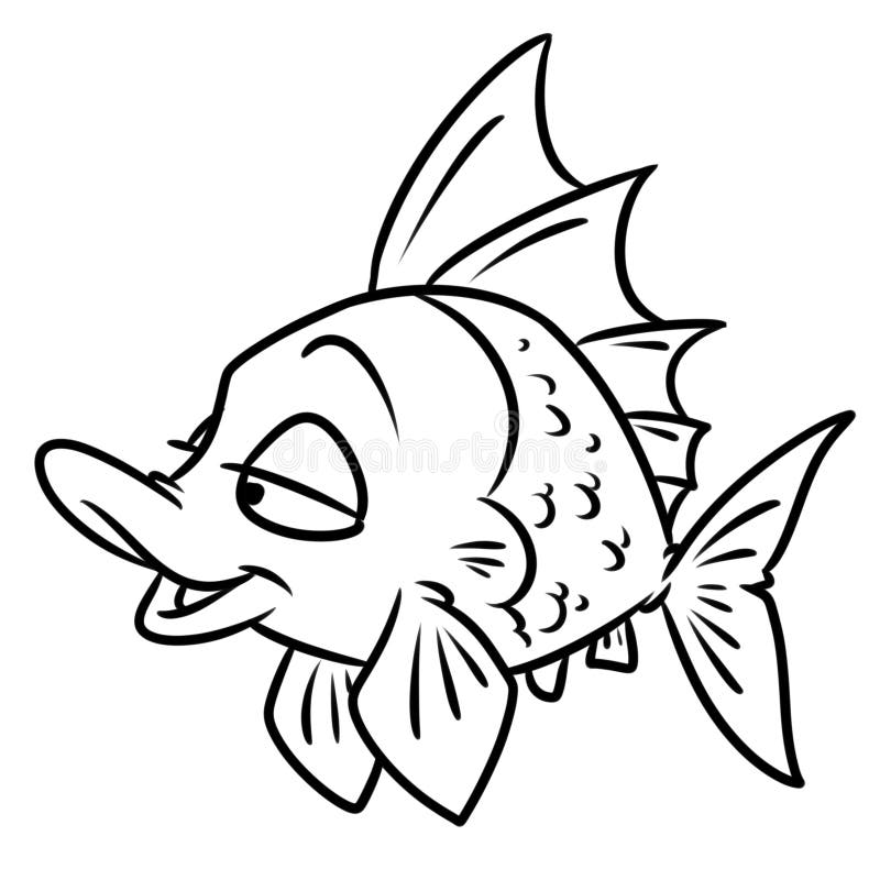 Fish Cheerful Cartoon Illustrations Stock Illustration - Illustration ...
