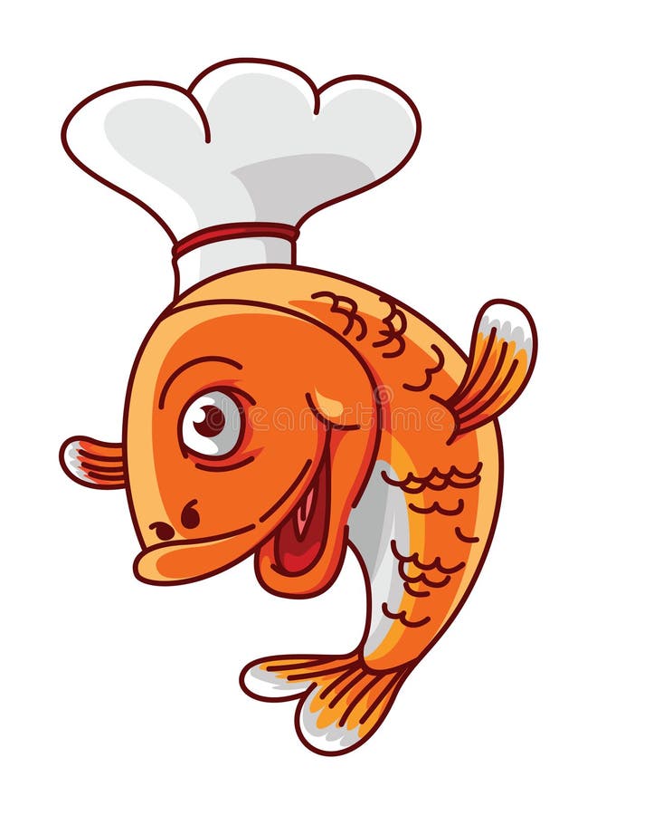 Fish chef stock vector. Illustration of cooking, ocean - 47880311