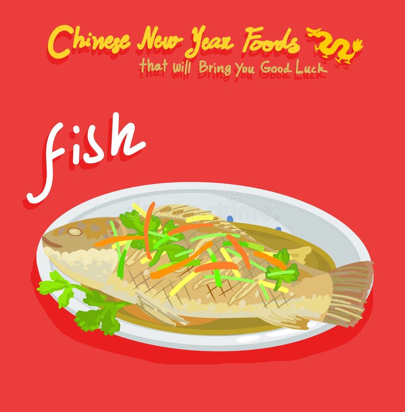 Fish for Chinese New Year Vector Stock Vector - Illustration of cartoon ...