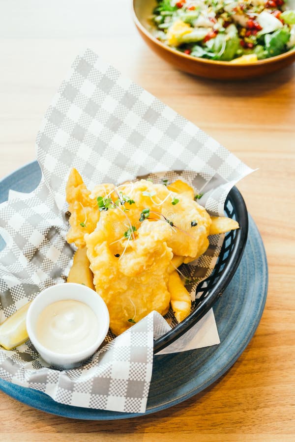 Fish and chip stock image. Image of fish, crispy, british - 96380207