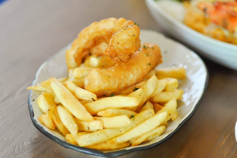 Fish and Chip or Fried Fish ,deep Fried Fish with French Fries Stock ...