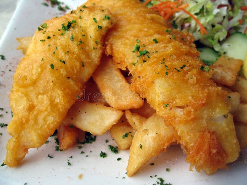 Fish and Chips stock image. Image of salad, tasty, fillet - 3166659