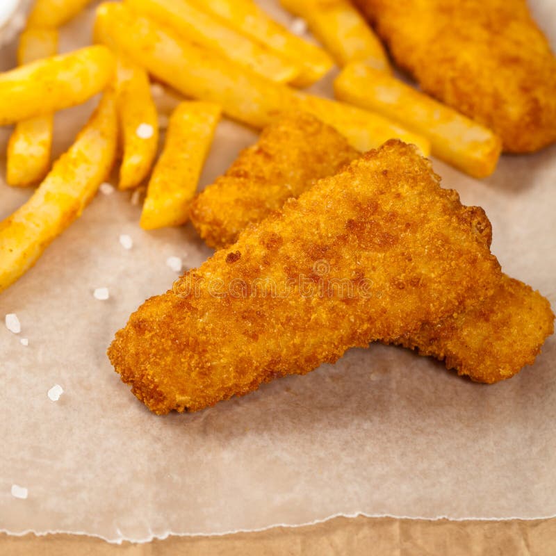 Fish and Chips stock photo. Image of fillets, battered - 59530264