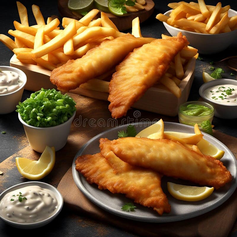 Fish and Chips: Britain S Beloved Classic Comfort Food Delight Stock ...