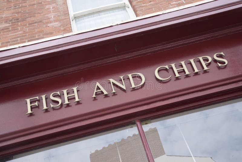 Fish and Chips stock image. Image of outside, fast, sign - 52333557
