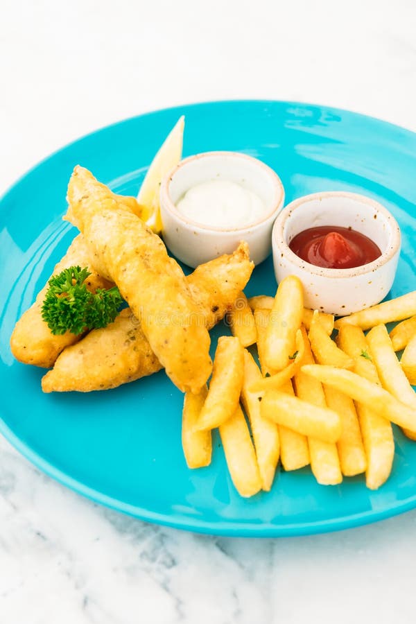 Fish and chips stock image. Image of chips, mushy, takeaway - 104054359