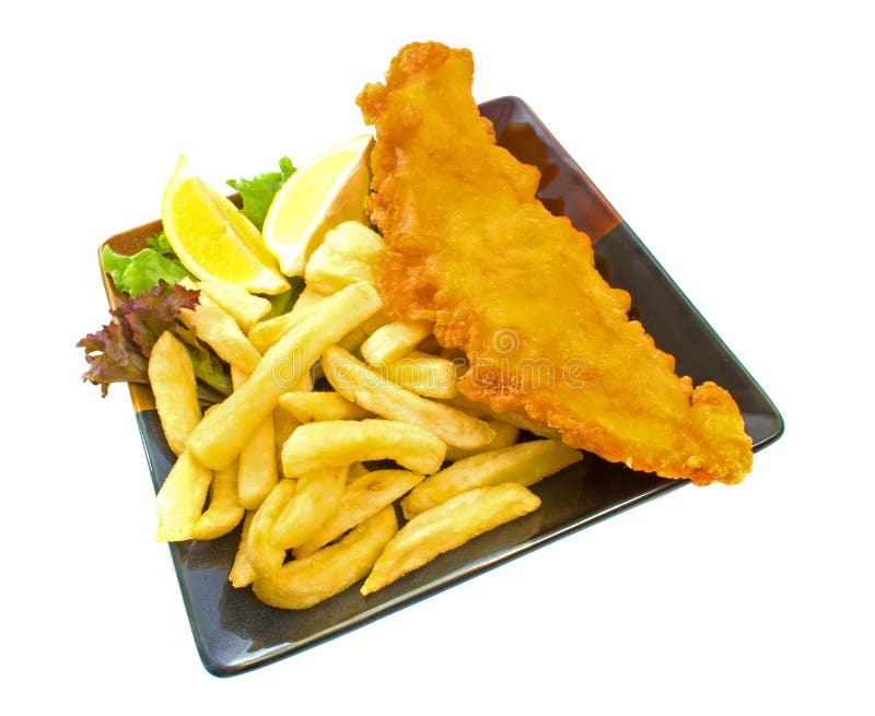 Fish and Chips on plate stock photo. Image of serving - 8957262