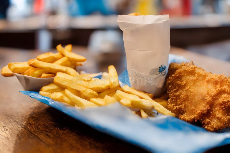 Fish and Chips, a Popular English Food, Fast Food Item Stock Image ...