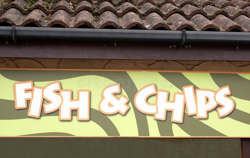 Fish & chips sign stock photo. Image of industry - 44848880
