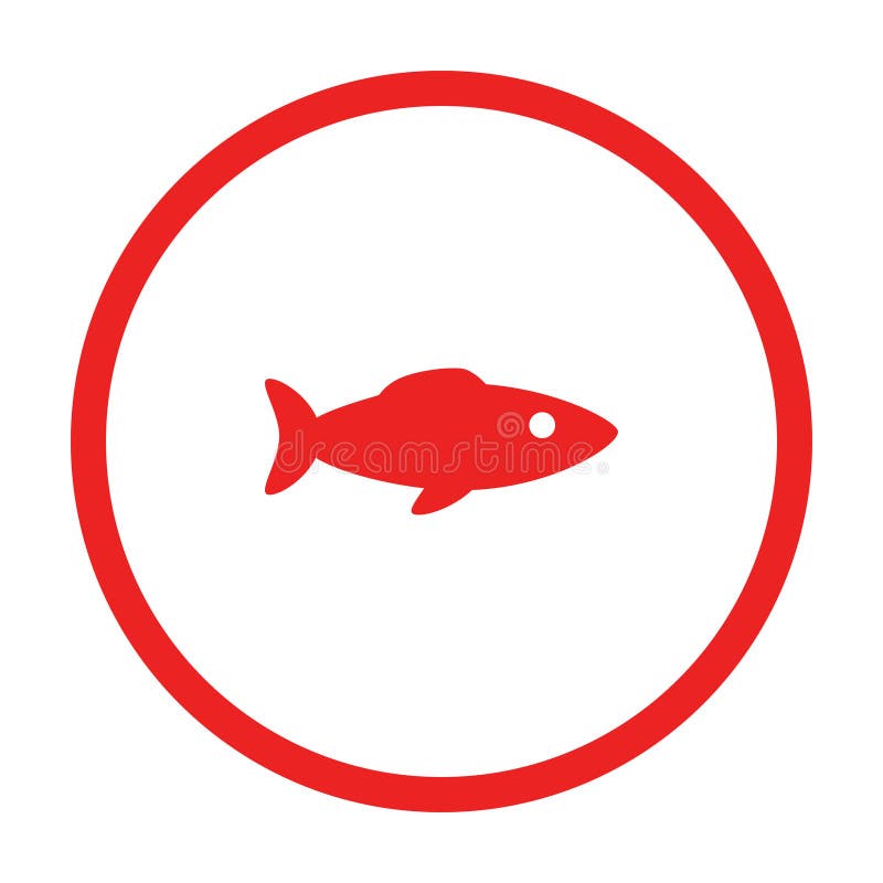 Fish and circle stock vector. Illustration of vector - 168876953