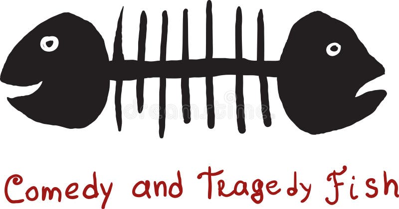 Fish comedy and tragedy stock vector. Illustration of animal - 76470366