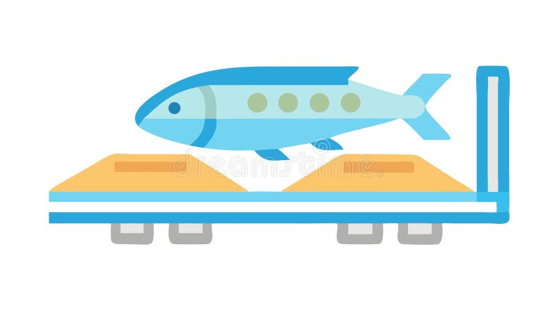 Fish on Conveyor Belt for Seafood Processing, Vector Design Generative ...