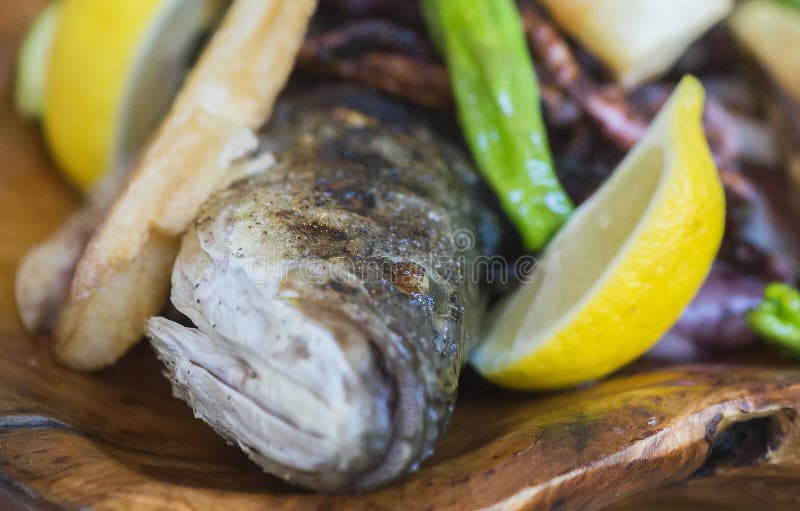 Fish stock image. Image of wedge, cooked, healthy, dine - 94699187