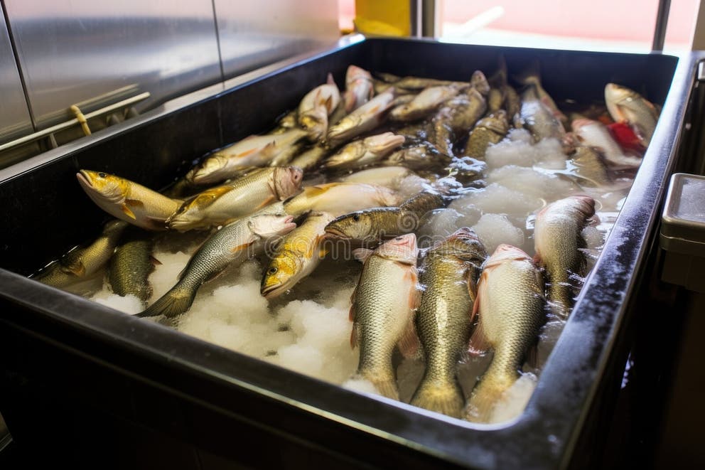 Fish in a Cooler at a Weigh-in Station Stock Photo - Image of ...