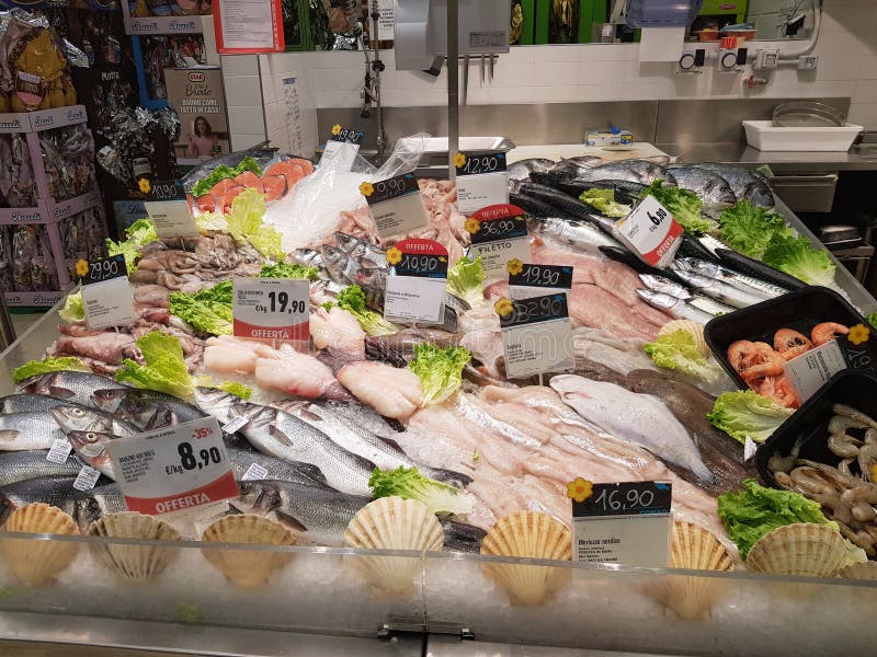 Fish Counter in a Superstore. Editorial Stock Image - Image of fish ...