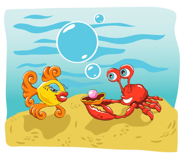 Illustration Fish Crab Stock Illustrations – 31,134 Illustration Fish ...
