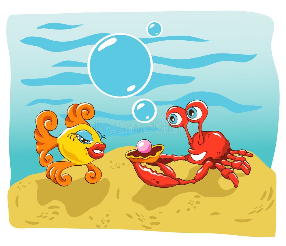 Illustration Fish Crab Stock Illustrations – 31,134 Illustration Fish ...