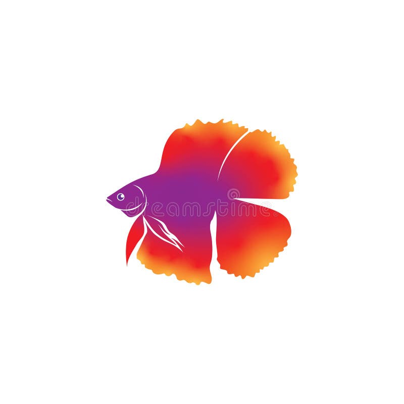 Fish Cupang Icon Vector Illustration Stock Illustration - Illustration ...