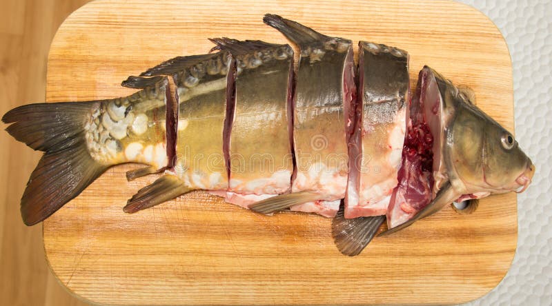 Fish cut into steaks stock photo. Image of fishing, healthy - 48131700