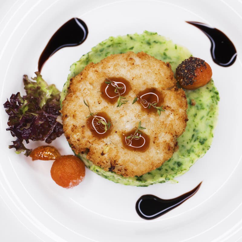 Fish Cutlet with Mashed Potatoes Stock Photo - Image of fish, english ...