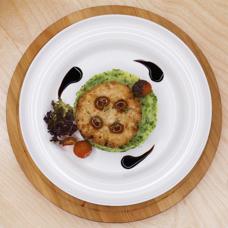 Fish Cutlet with Mashed Potatoes Stock Image - Image of dish, cooking ...