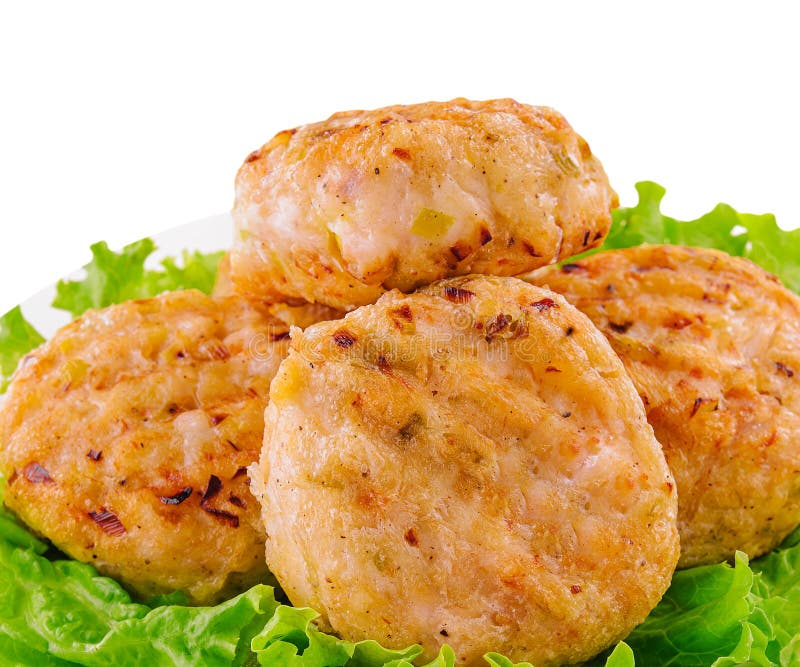 Fish Cutlets with Carrots on a Plate Stock Photo - Image of perch ...