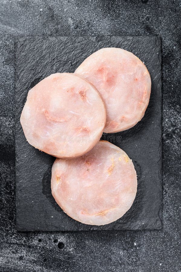 Fish Cutlets from Minced Cod. Black Background Stock Photo - Image of ...