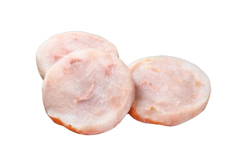 Fish Cutlets from Minced Cod. Isolated on White Background. Stock Photo ...