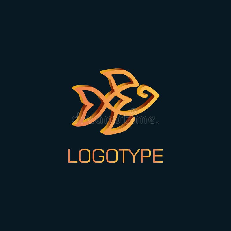 Fish 3d logo stock vector. Illustration of element, isolated - 97578971